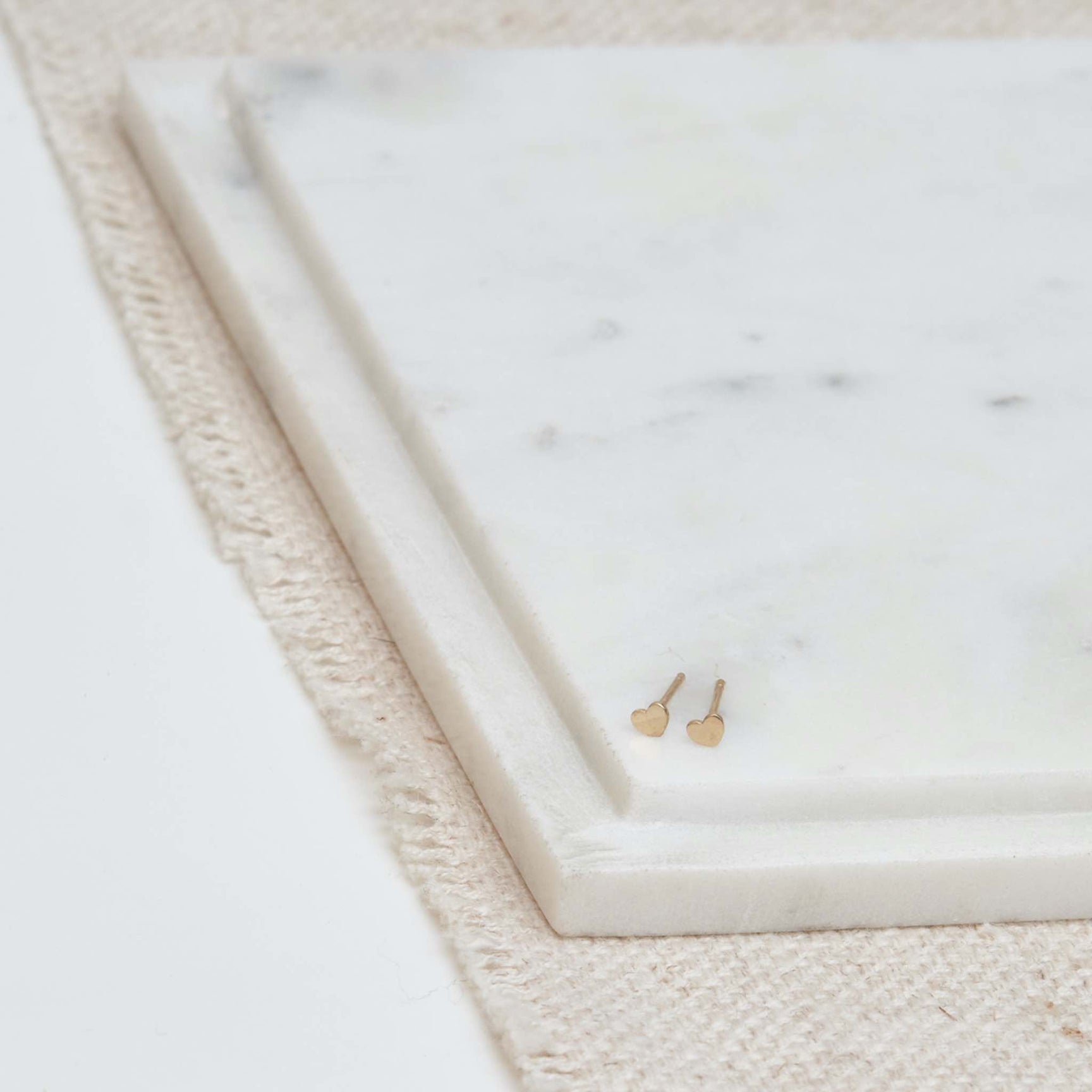 Heart Studs - 14K Solid Gold – Hayden B. Jewelry