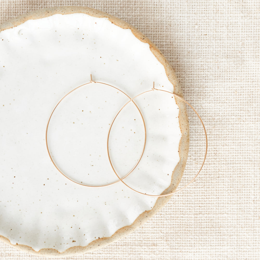 Gold Everyday Minimalist Hoops – Hayden B. Jewelry