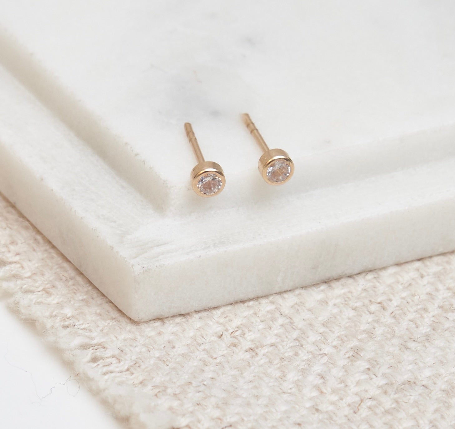 Bezel Studs – Hayden B. Jewelry