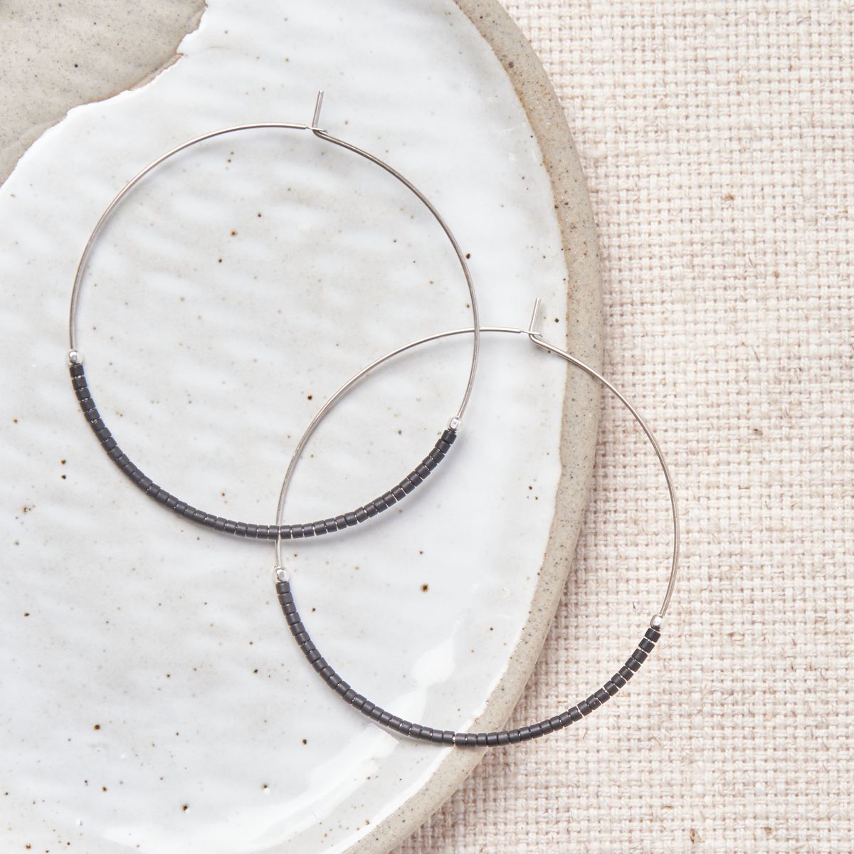 Half Moon Hoops - Sterling Silver – Hayden B. Jewelry