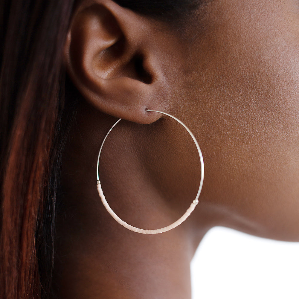 Half Moon Hoops - Sterling Silver – Hayden B. Jewelry