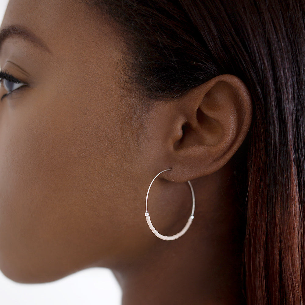 Half Moon Hoops - Sterling Silver – Hayden B. Jewelry