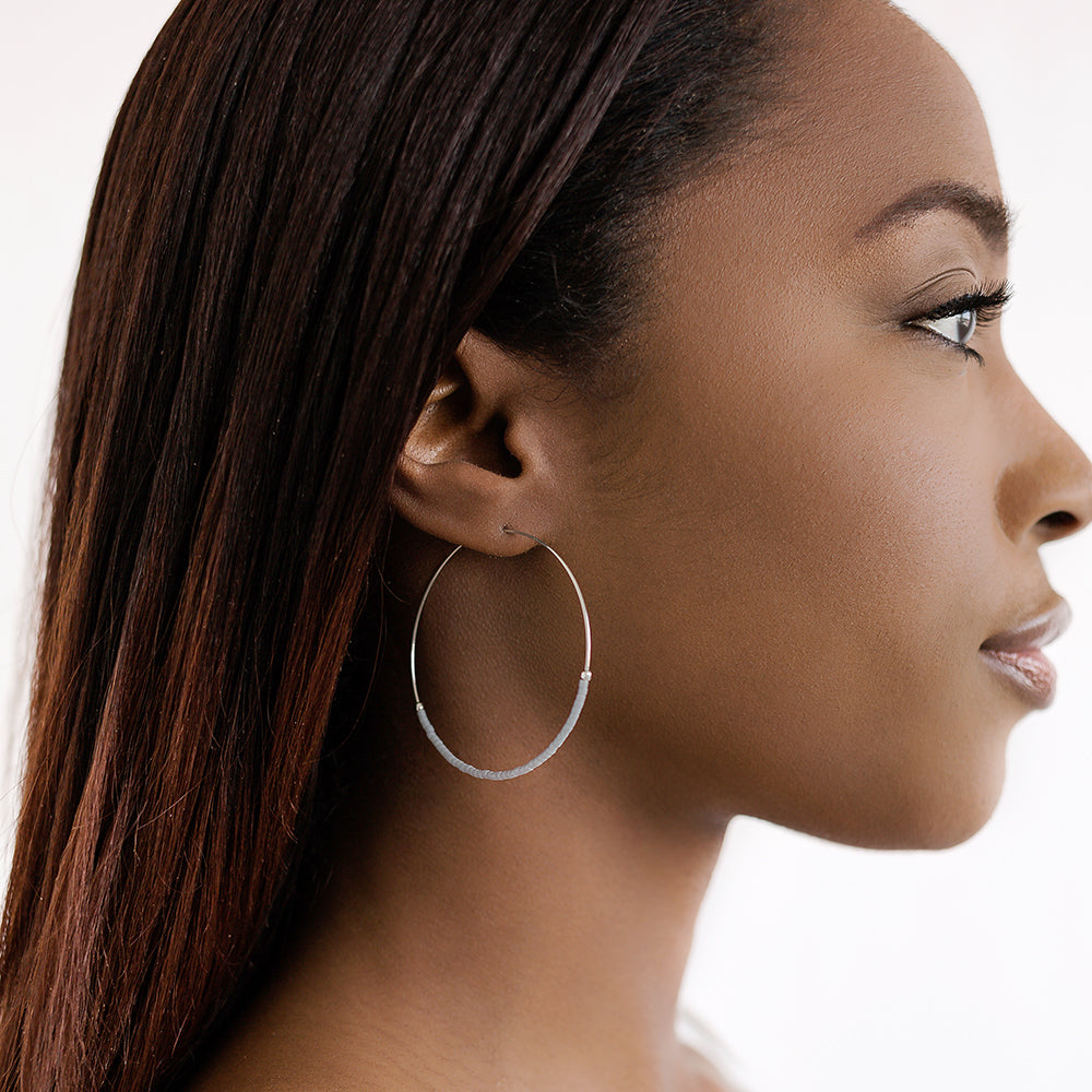 Half Moon Hoops - Sterling Silver – Hayden B. Jewelry