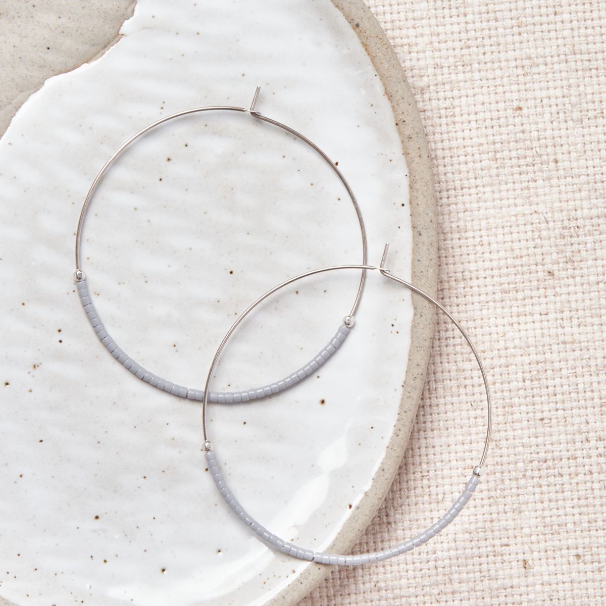 Half Moon Hoops - Sterling Silver – Hayden B. Jewelry