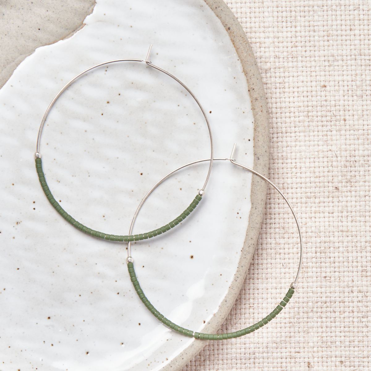 Half Moon Hoops - Sterling Silver – Hayden B. Jewelry