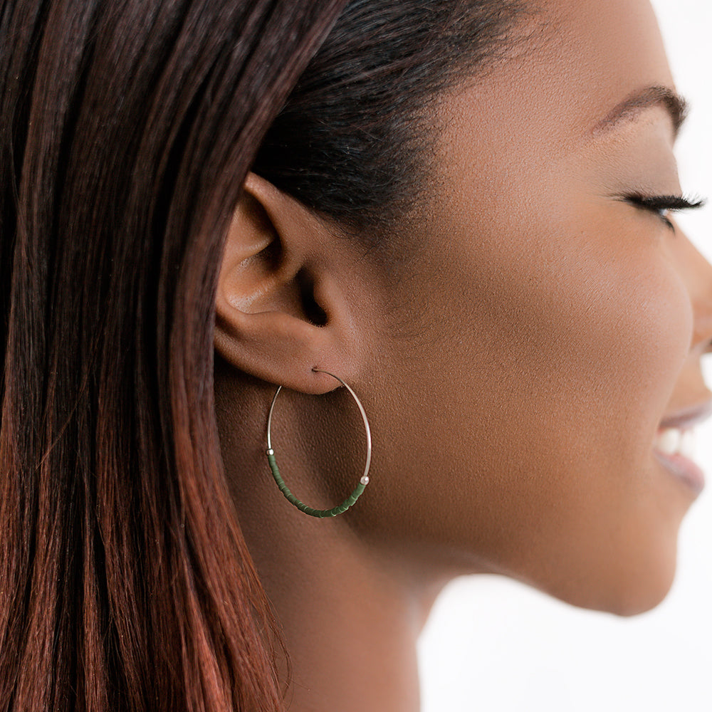 Half Moon Hoops - Sterling Silver – Hayden B. Jewelry