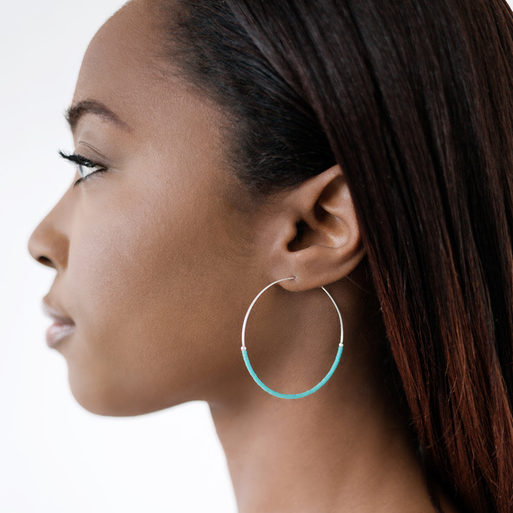 Half Moon Hoops - Sterling Silver – Hayden B. Jewelry
