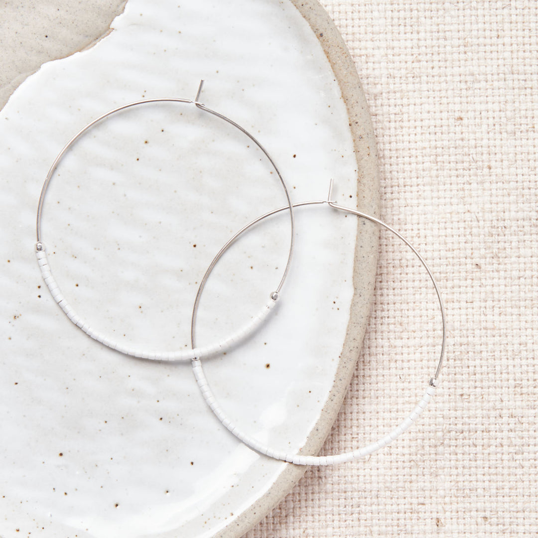 Half Moon Hoops - Sterling Silver – Hayden B. Jewelry