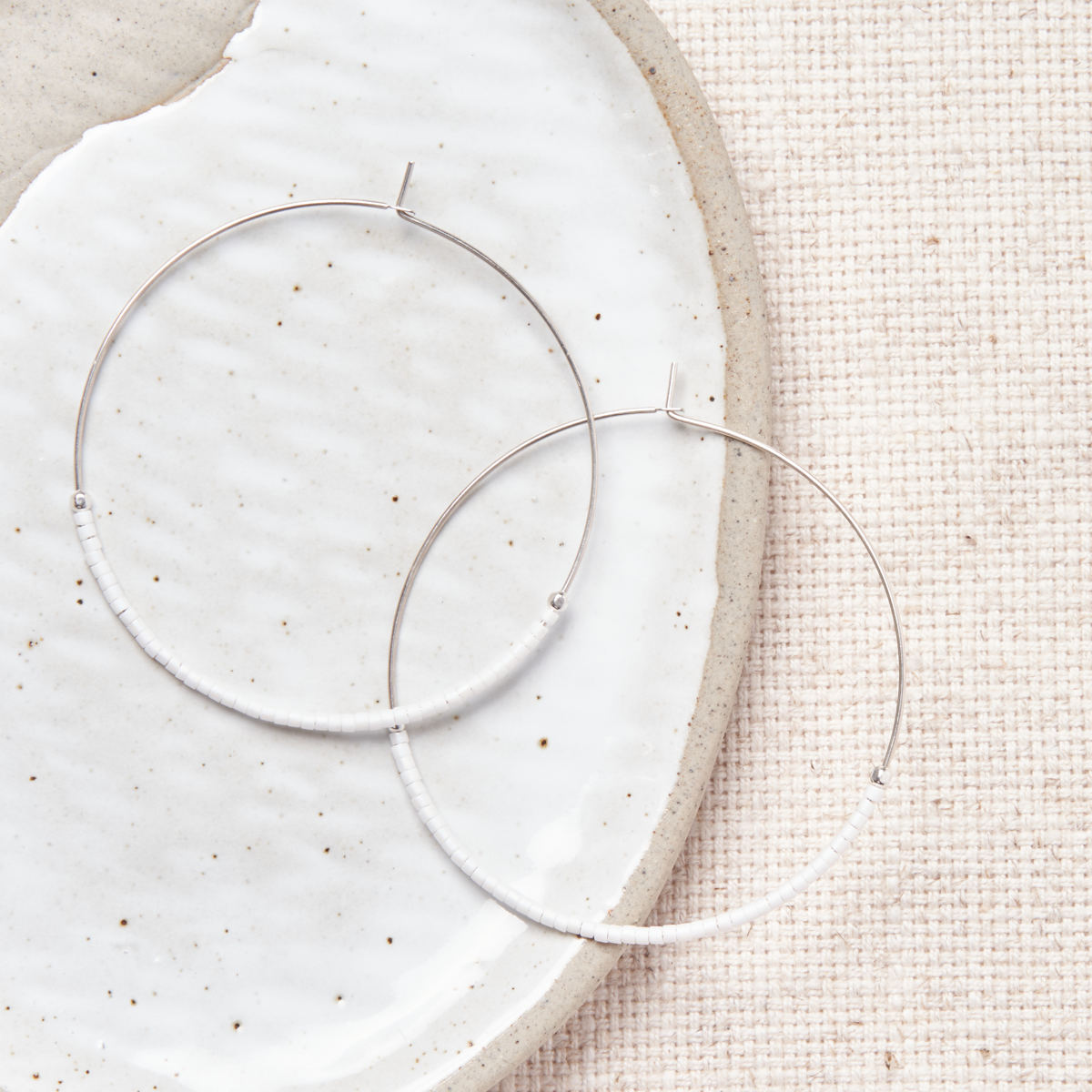 Half Moon Hoops - Sterling Silver – Hayden B. Jewelry