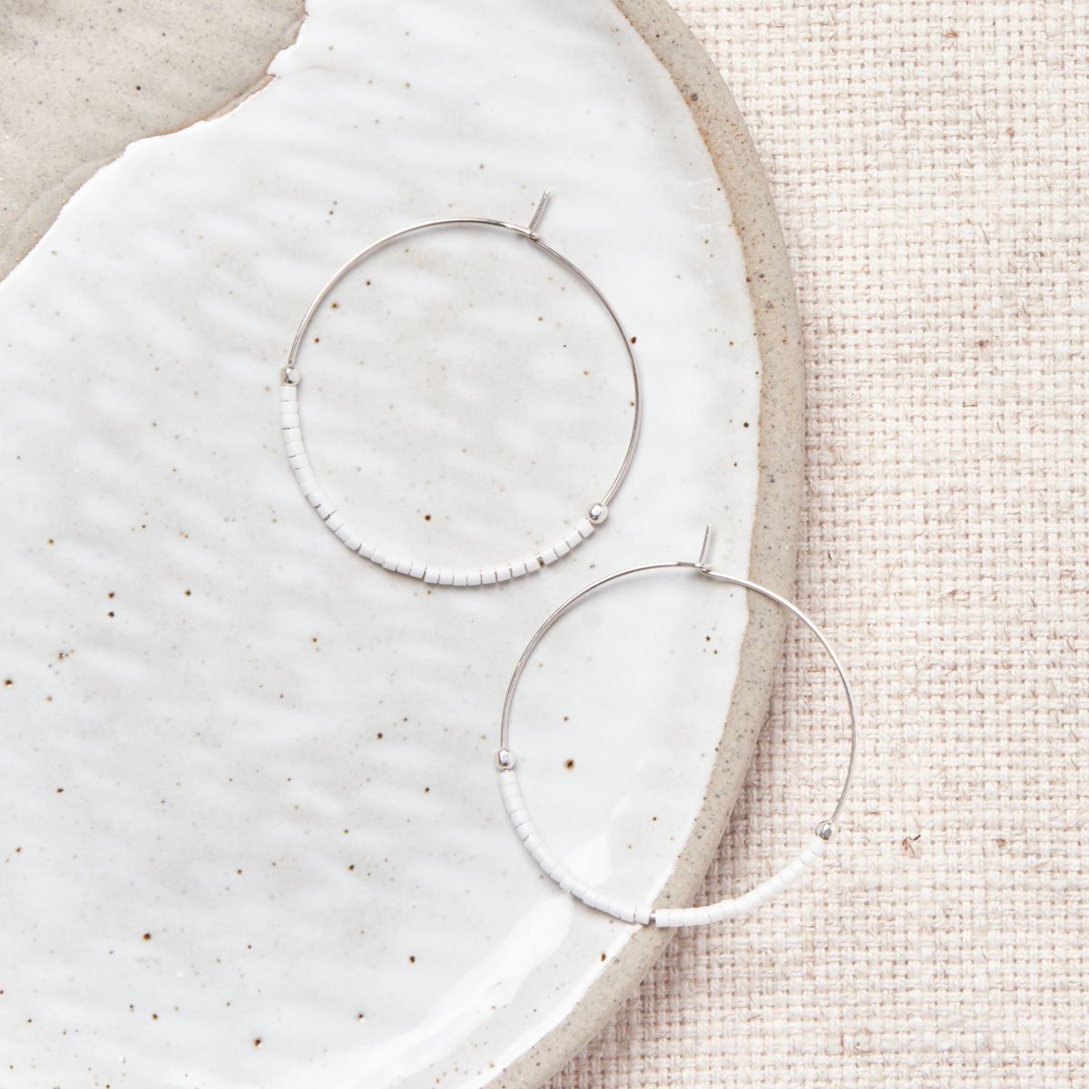 Half Moon Hoops - Sterling Silver – Hayden B. Jewelry